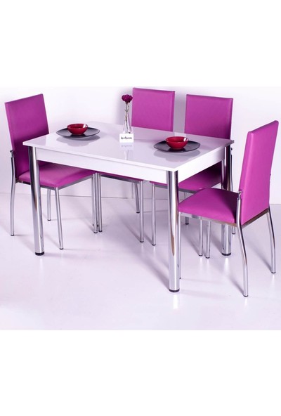İndirimzade Mutfak Masa Takımı Yemek Masası Masa Sandalye - Pembe İndirimzade Mutfak Masa Takımı Yemek Masası Masa Sandalye - Pembe