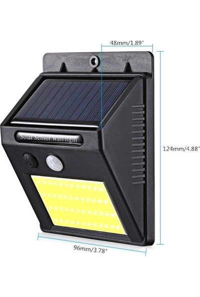 Solar Güneş Enerjili Şarj Olabilen 48 Ledli Bahçe Lambası