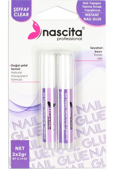 Nascita Şeffaf Takma Tırnak Yapıştırıcısı 2x2 gr Nascita Şeffaf Takma Tırnak Yapıştırıcısı 2x2 gr