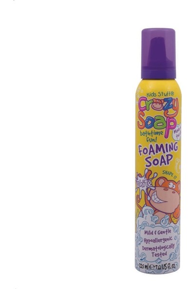 Crazy Soap Çocuklar İçin Banyo Köpüğü Beyaz Renkli 225 ml Crazy Soap Çocuklar İçin Banyo Köpüğü Beyaz Renkli 225 ml