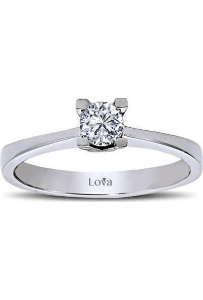 Lova E Renk 0,26 Karat Pırlanta Tektaş Yüzük 1020005