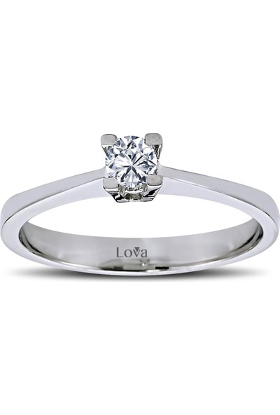 Lova H Renk 0,15 Karat Pırlanta Tektaş Yüzük 1020020