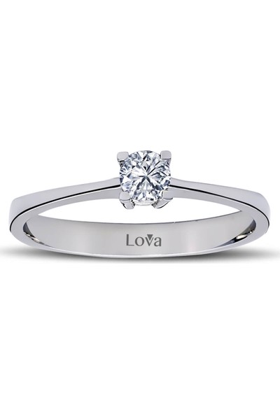 Lova F Renk 0,21 Karat Pırlanta Tektaş Yüzük 1020030