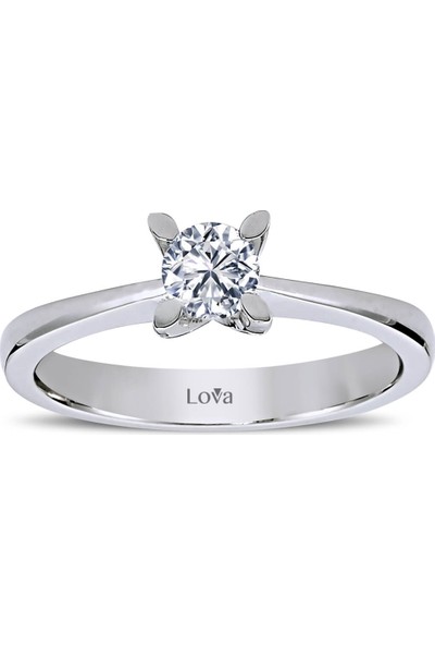 Lova D Renk 0,31 Karat Pırlanta Tektaş Yüzük 1020052