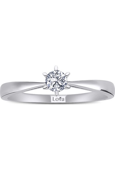 Lova F Renk 0,21 Karat Pırlanta Tektaş Yüzük 1020090