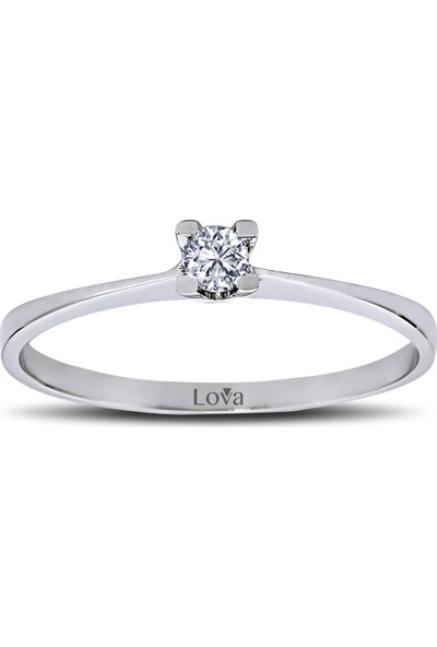 Lova G Renk 0,08 Karat Pırlanta Tektaş Yüzük 1020093