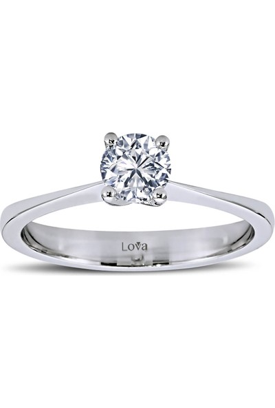 Lova E Renk 0,45 Karat Pırlanta Tektaş Yüzük 1030046