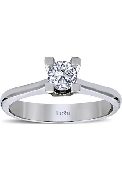 Lova H Renk 0,40 Karat Pırlanta Tektaş Yüzük 1040010
