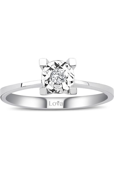 Lova 0,60 Karat Efektli Pırlanta Tektaş Yüzük 1040103