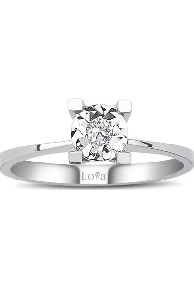 Lova 0,60 Karat Efektli Pırlanta Tektaş Yüzük 1040109