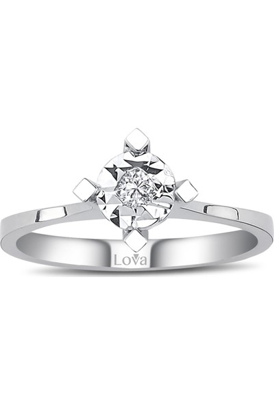 Lova 0,60 Karat Efektli Pırlanta Tektaş Yüzük 1040112