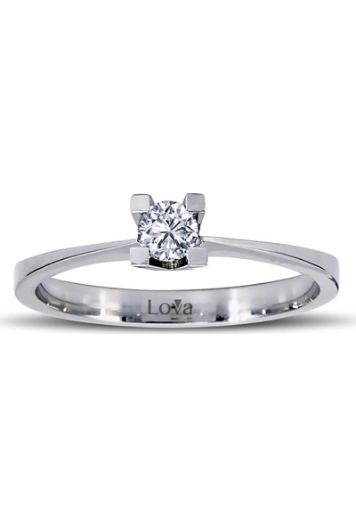 Lova D Renk 0,17 Karat Pırlanta Tektaş Yüzük 1050007
