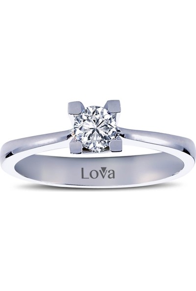 Lova D Renk 0,27 Karat Pırlanta Tektaş Yüzük 1050014