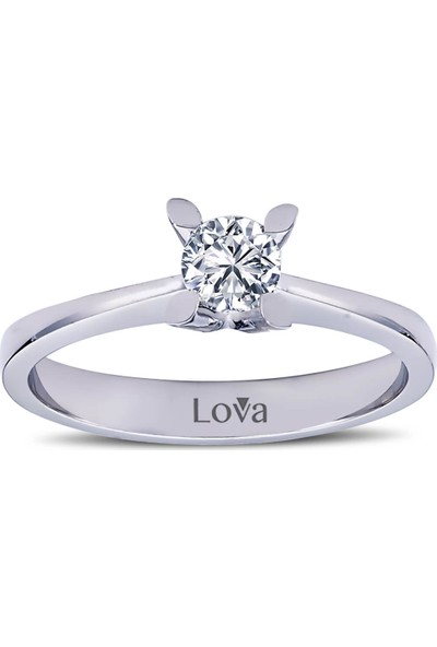 Lova E Renk 0,41 Karat Pırlanta Tektaş Yüzük 1050044