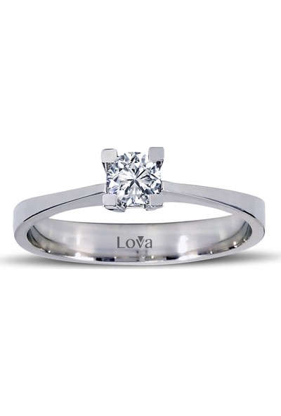 Lova H Renk 0,25 Karat Pırlanta Tektaş Yüzük 1050051