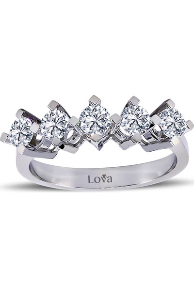 Lova F Renk 0,83 Karat Pırlanta Beştaş Yüzük 1050223