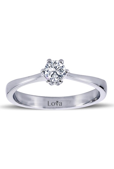 Lova D Renk 0,27 Karat Pırlanta Tektaş Yüzük 1070046