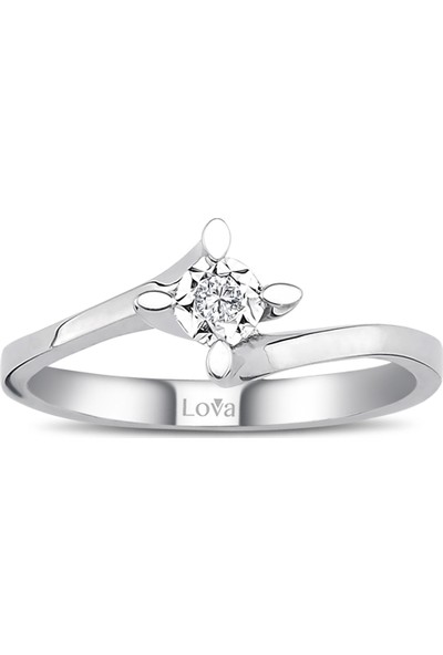 Lova 0,30 Karat Efektli Pırlanta Tektaş Yüzük 1070095