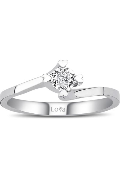 Lova 0,30 Karat Efektli Pırlanta Tektaş Yüzük 1070097