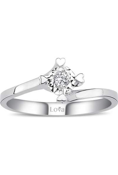 Lova 0,50 Karat Efektli Pırlanta Tektaş Yüzük 1070098 Lova 0,50 Karat Efektli Pırlanta Tektaş Yüzük 1070098