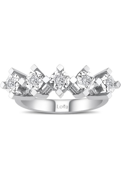 Lova 1,50 Karat Efektli Pırlanta Beştaş Yüzük 1070104