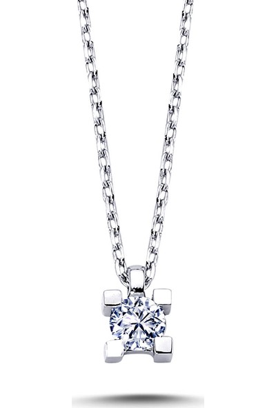 Lova G Renk 0,11 Karat Pırlanta Tektaş Kolye 2030002