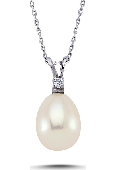 Lova Pırlantalı Drop İnci Kolye 2040023