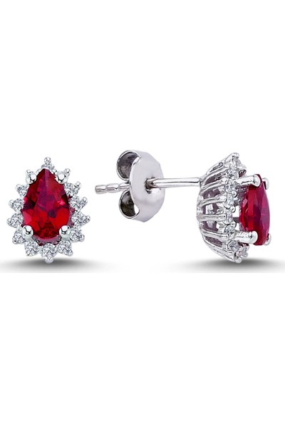 Lova Pırlantalı Damla Yakut Anturaj Küpe 3040015 Lova Pırlantalı Damla Yakut Anturaj Küpe 3040015