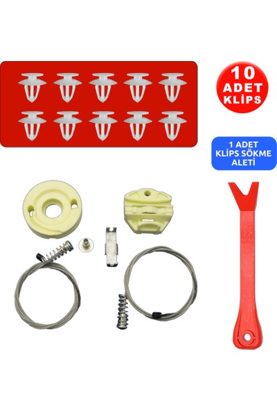 Starklips Set Cam L-R Arka Tel Makara Klips Opel Astra G + 10 Klips + Klips Sökme