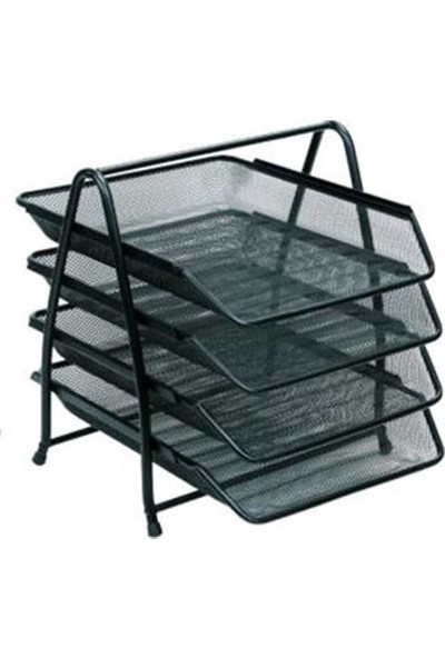 Rubenis Rubenis 9184-S 4'Lü Evrak Rafı - Siyah