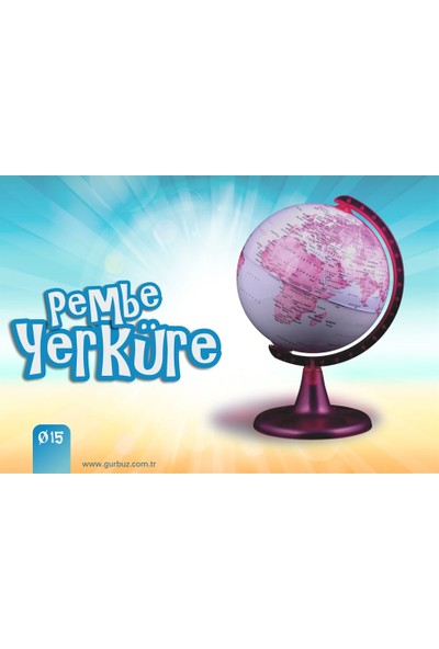 Pembe Dünya Küre, 15 cm
