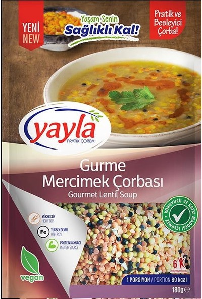 Yayla Pratik Çorba Gurme Mercimek Çorbası 180 gr Yayla Pratik Çorba Gurme Mercimek Çorbası 180 gr