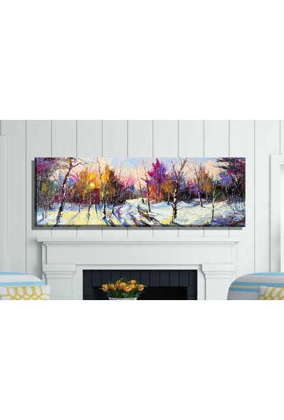 Pia Hediyelik Kanvas Tablo Renkli Orman