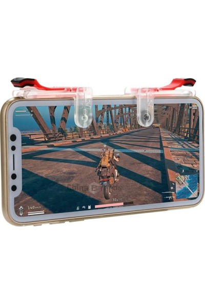 Smartsepet Tüm Telefonlar İçin Çift Oyun Adaptörü PubG Ateş Düğmesi M24 Şeffaf Smartsepet Tüm Telefonlar İçin Çift Oyun Adaptörü PubG Ateş Düğmesi M24 Şeffaf