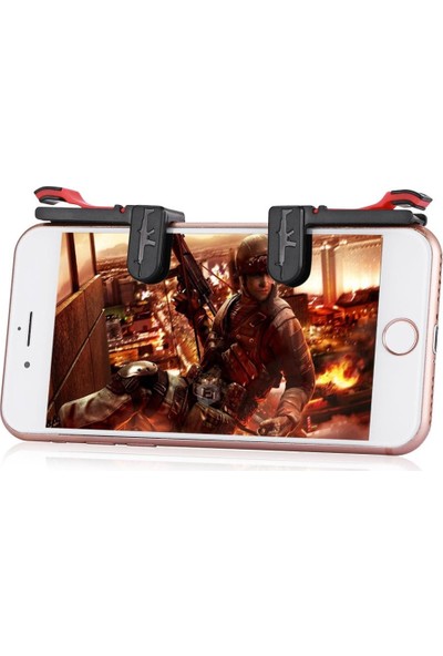 Smartsepet Tüm Telefonlar İçin Çift Oyun Adaptörü PubG Ateş Düğmesi M24 Siyah Smartsepet Tüm Telefonlar İçin Çift Oyun Adaptörü PubG Ateş Düğmesi M24 Siyah