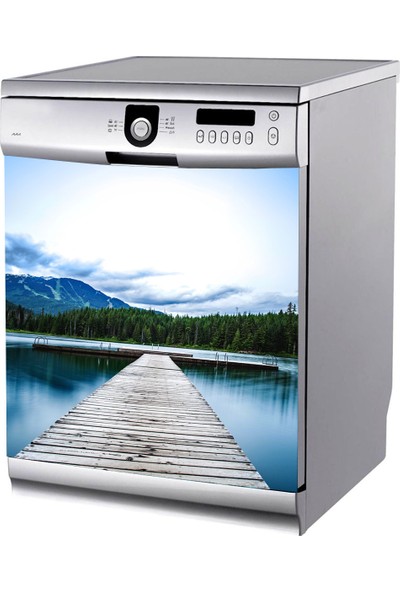 Tilki Dünyası Harika Doğa Manzarası Bulaşık Makinası Stickerı