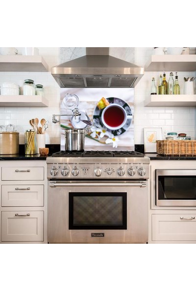 Tilki Dünyası Mutfak Ocağı Arkası Çay Saati Sticker