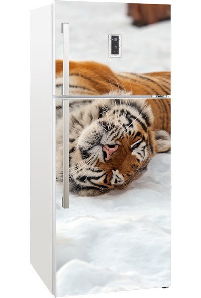 Tilki Dünyası Buzdolabı Kapağı Kaplama Sticker 0010