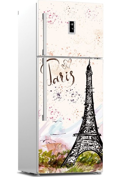 Tilki Dünyası Paris Desenli Buzdolabı Kapağı Kaplama Sticker 0140 Tilki Dünyası Paris Desenli Buzdolabı Kapağı Kaplama Sticker 0140