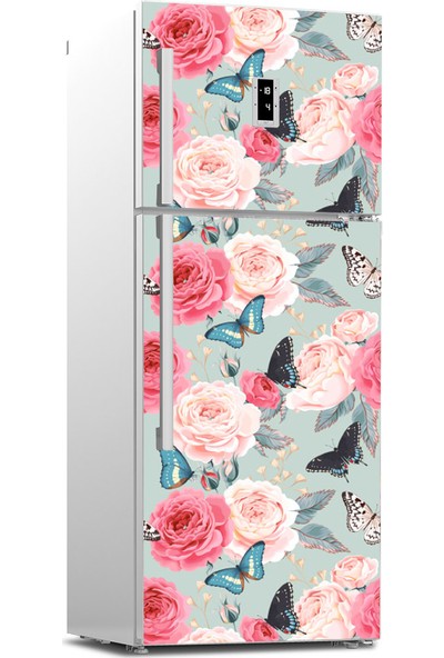 Tilki Dünyası Buzdolabı Kapağı Kaplama Sticker 0145