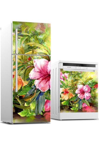 Tilki Dünyası Buzdolabı ve Bulaşık Makinesi Takım Sticker 0132