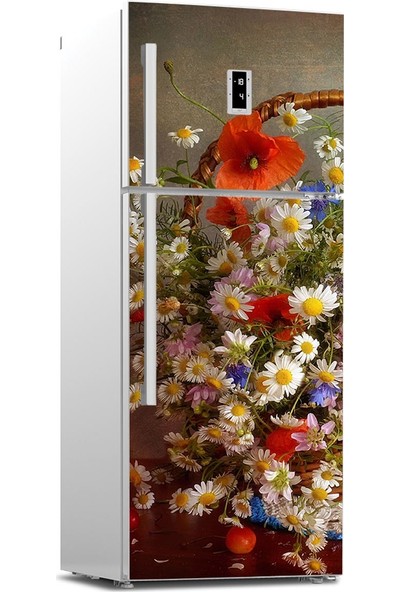 Tilki Dünyası Buzdolabı Kapağı Kaplama Sticker 0196