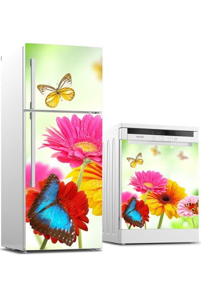 Tilki Dünyası Buzdolabı ve Bulaşık Makinesi Takım Sticker 0157