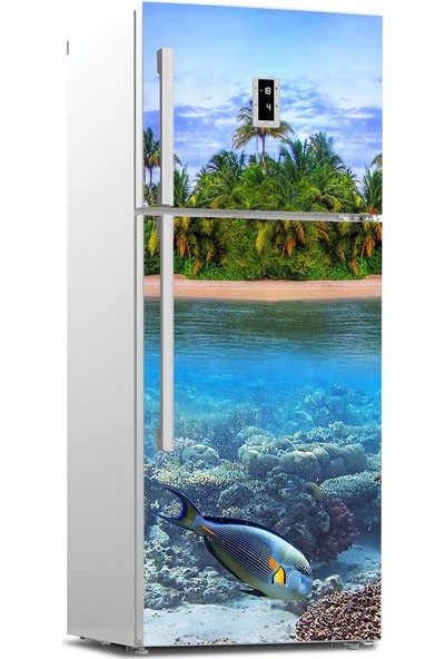 Tilki Dünyası Buzdolabı Kapağı Kaplama Sticker 0261