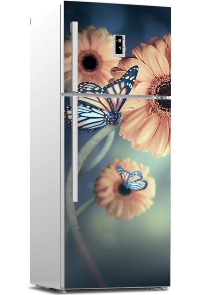 Tilki Dünyası Buzdolabı Kapağı Kaplama Sticker 0264