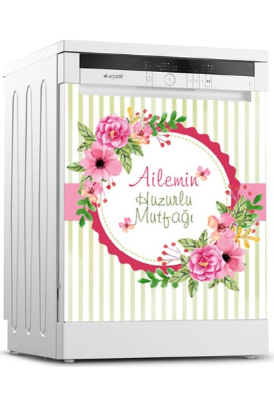 Tilki Dünyası Bulaşık Makinesi Kapak Sticker 0084