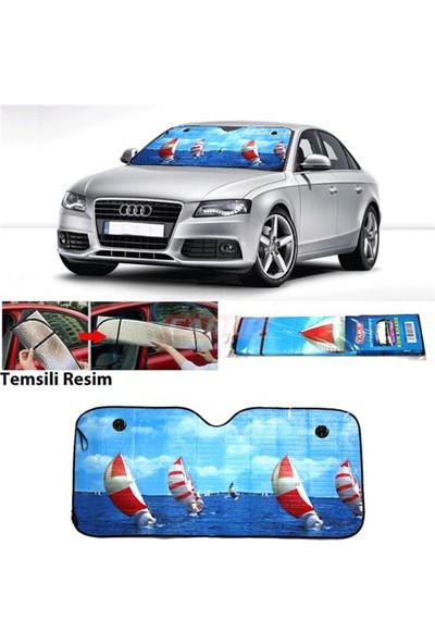 Carub Güneşlik Perde Ön Standart Boy Yelken Desen Carub Güneşlik Perde Ön Standart Boy Yelken Desen