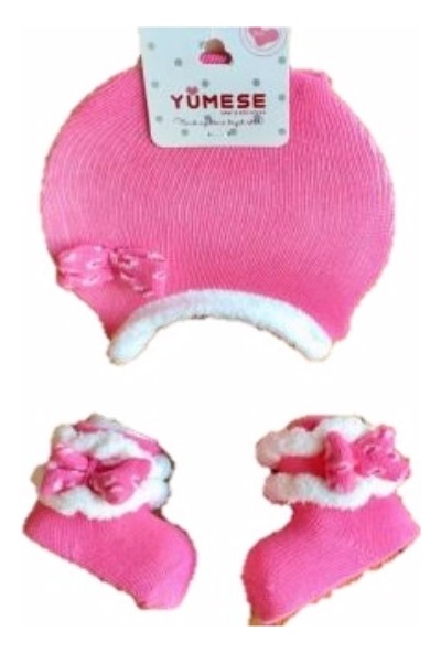 Yumese 3905 Kız Şapka Çorap Takımı