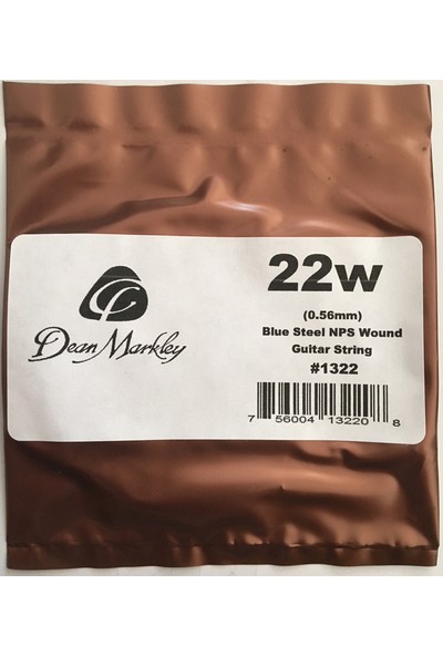 Dean Markley Blue Steel Nps Wound Single .022W Elektro Gitar Tek Tel Dean Markley Blue Steel Nps Wound Single .022W Elektro Gitar Tek Tel