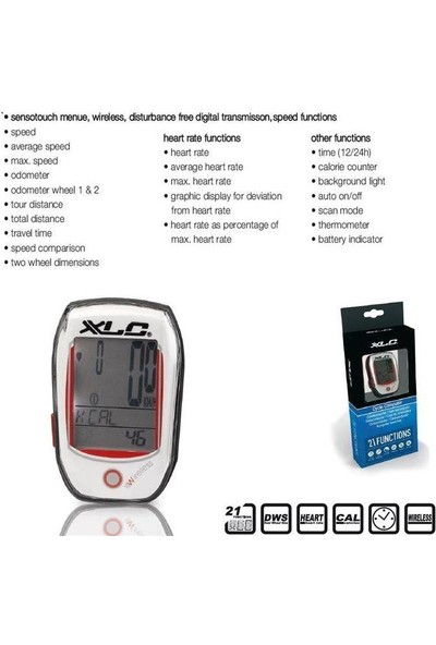Xlc Kilometre Saati Kablosuz 21 Fonksiyonlu Calori/Nabız Ölçerli